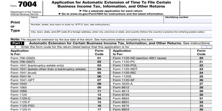 IRS 7004 Form | Automatic Extension | Comprehensive Guide